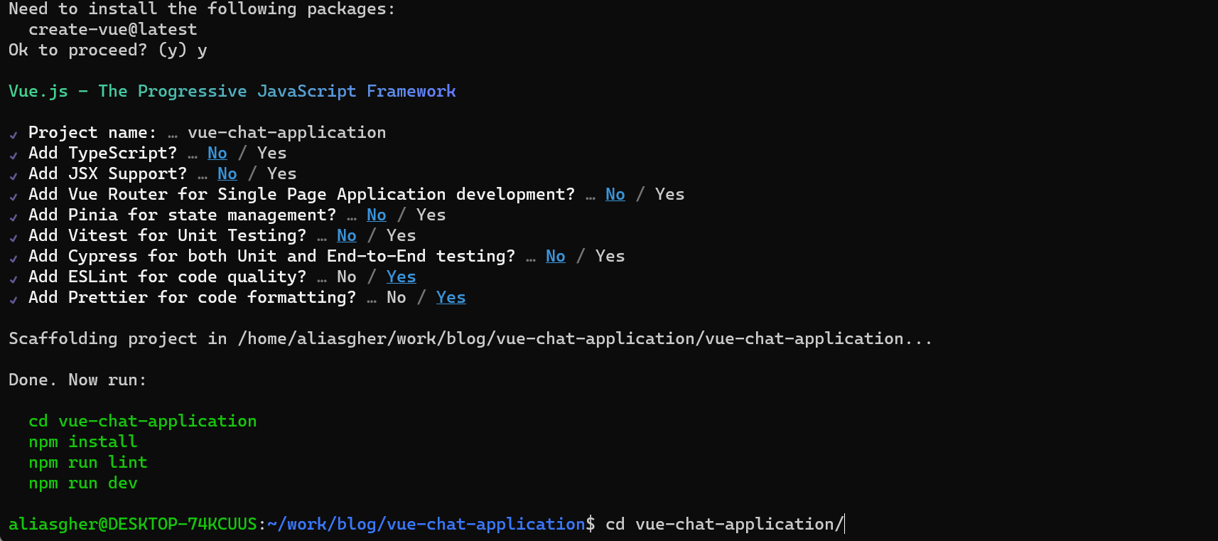 Vue Js Chat Application tutorial