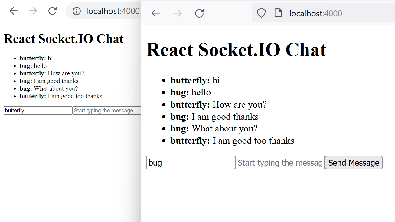 Real Time Chat with React and Socket.IO